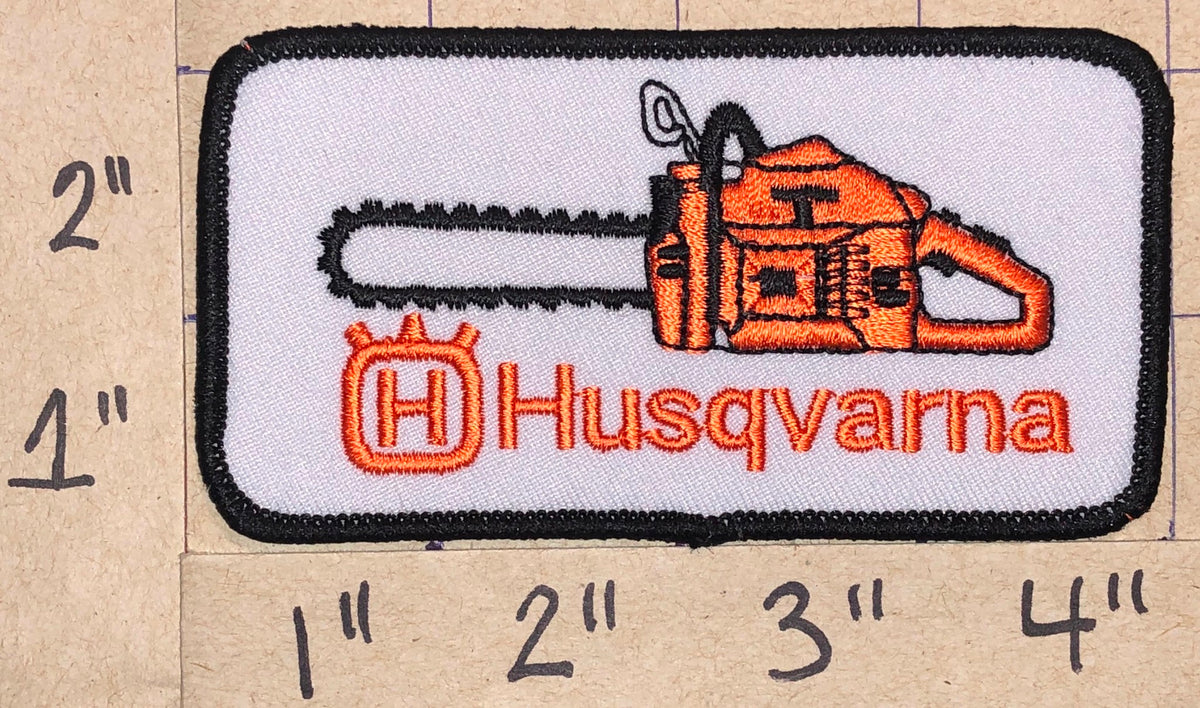 1 HUSQVARNA CHAINSAW CHAIN SAW POWER TOOLS EMBLEM CREST PATCH – UNITED PATCHES