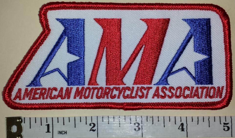 AMA AMERICAN MOTORCYCLE ASSOCIATION MOTORCYCLIST ROAD RIDING CREST EMB ...