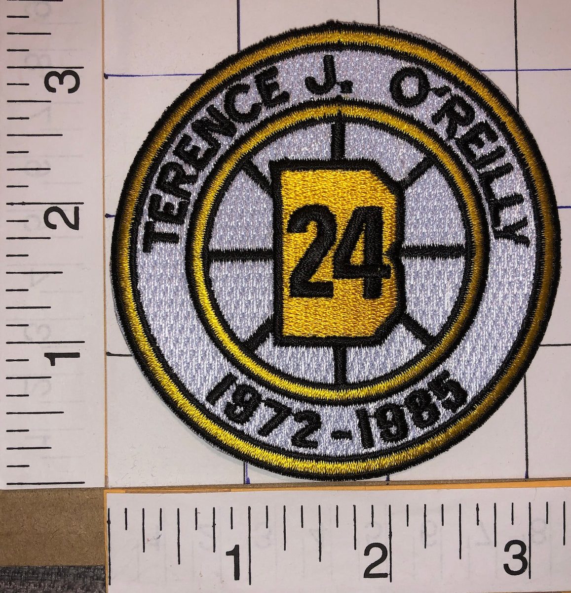 BOSTON BRUINS TERRY O'REILLY #24 RETIREMENT 1972-1985 NHL HOCKEY EMBLE ...