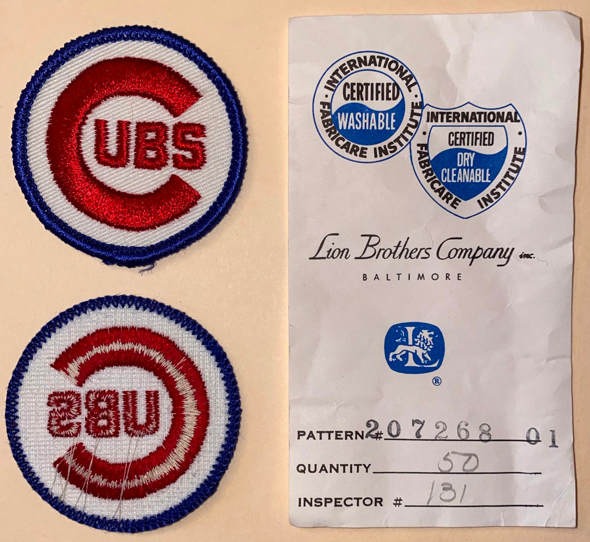 1 VINTAGE CHICAGO CUBS MLB BASEBALL 2" EMBROIDERED CREST PATCH – UNITED ...