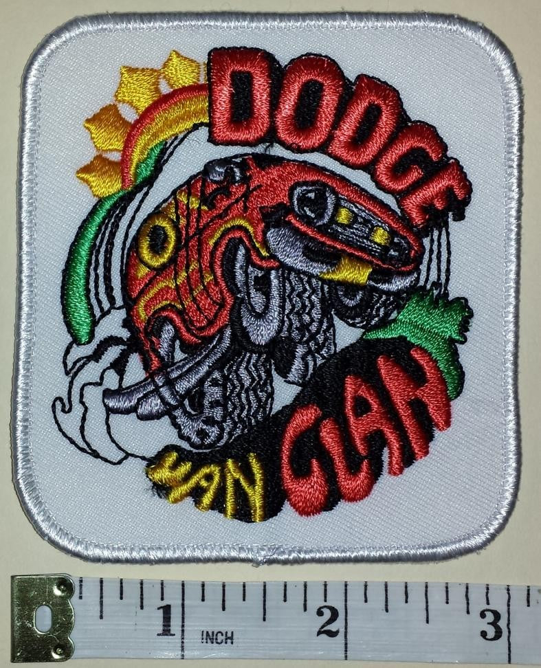 1 VINTAGE DODGE VAN CLAN MUSCLE CAR AUTOMOBILE CREST EMBLEM PATCH ...