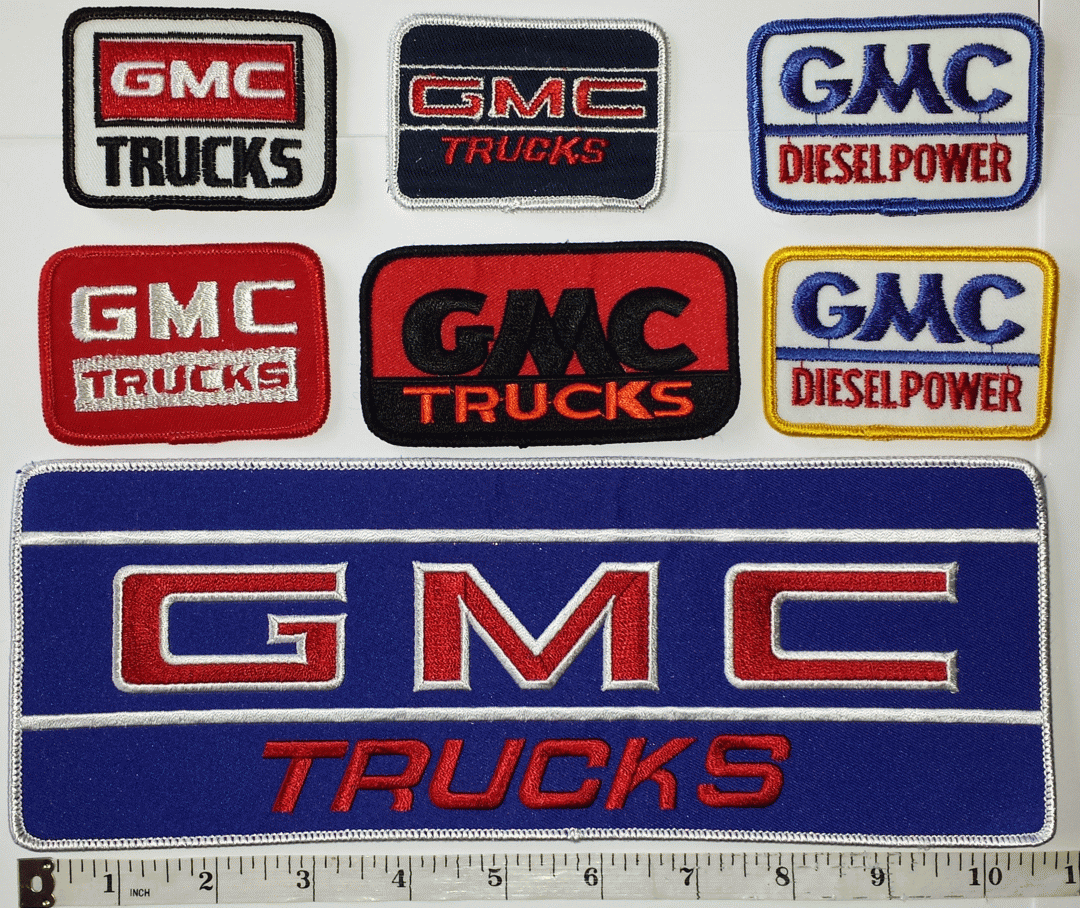 7 GMC TRUCKS HEAVY DUTY BUILT TUFF AUTOMOBILE SUV CAR CREST EMBLEM PAT ...