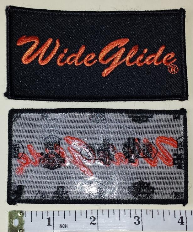 1 VINTAGE HARLEY DAVIDSON WIDE GLIDE CRUISER STYLE CREST EMBLEM PATCH ...