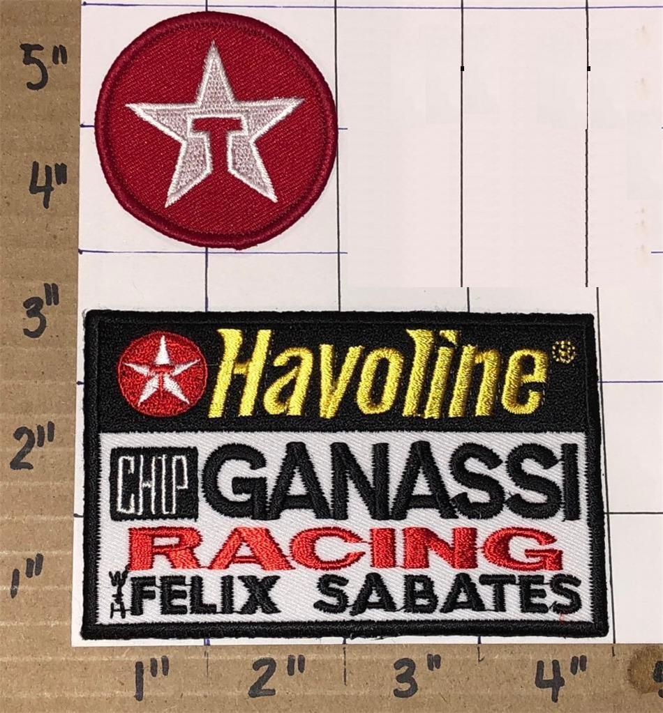 2 TEXACO HALVOLINE RACING OIL GANASSI CREST EMBLEM PATCH LOT – UNITED ...