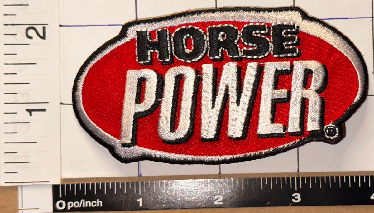 1 VINTAGE HORSE POWER AUTO ENGINE MUSCLE CAR CREST EMBLEM PATCH ...