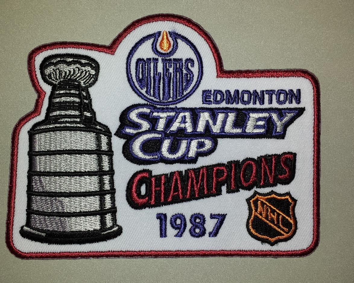 1987 EDMONTON OILERS STANLEY CUP CHAMPIONS NHL HOCKEY CREST PATCH ...