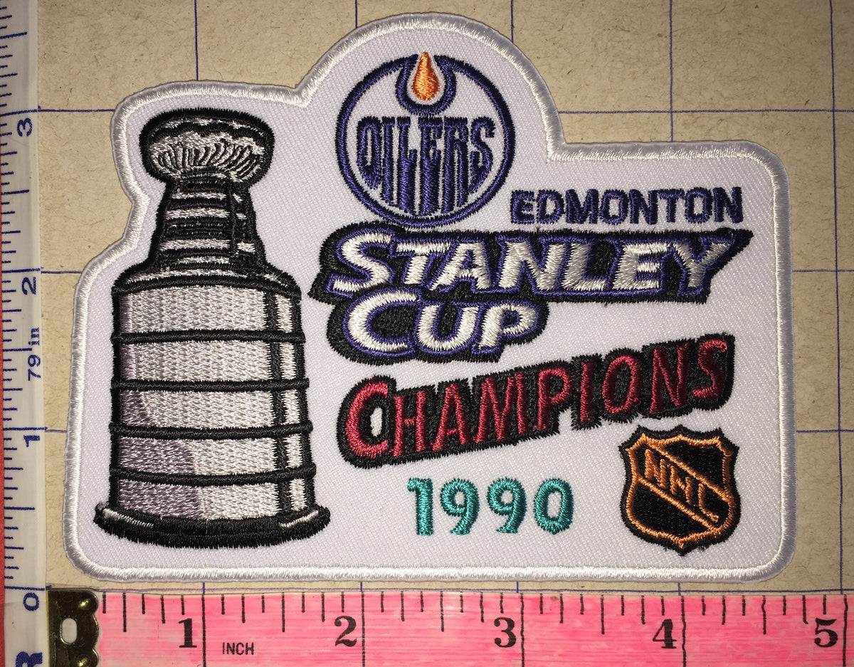 1990 EDMONTON OILERS STANLEY CUP CHAMPIONS NHL HOCKEY CREST PATCH ...