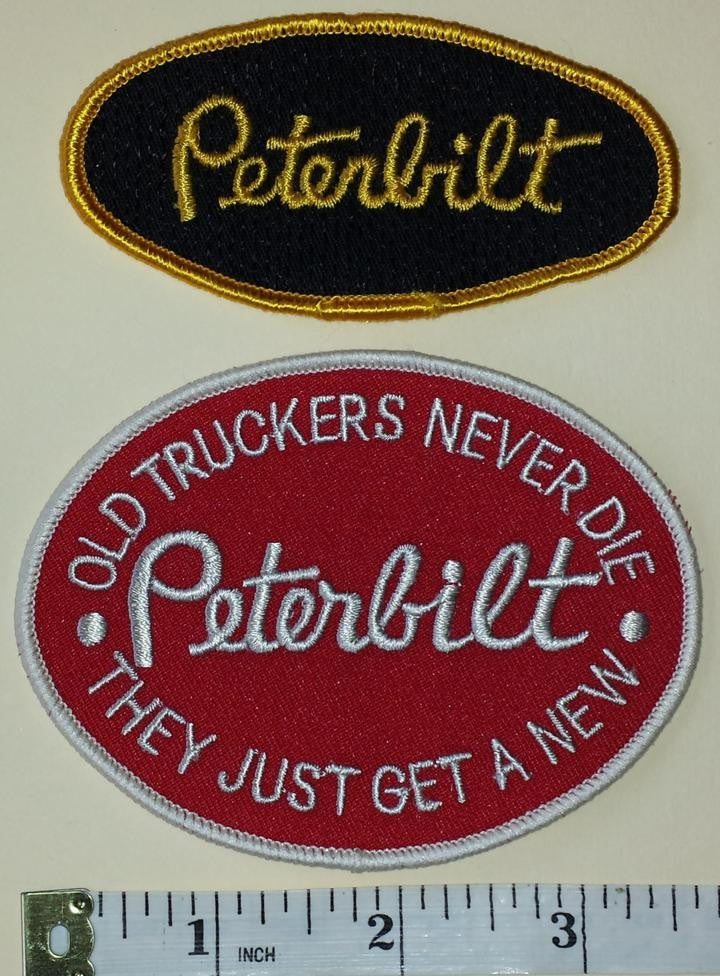 2 PETERBILT TRUCKS TRUCKERS never die they JUST 18 WHEELER HEAVY DUTY ...
