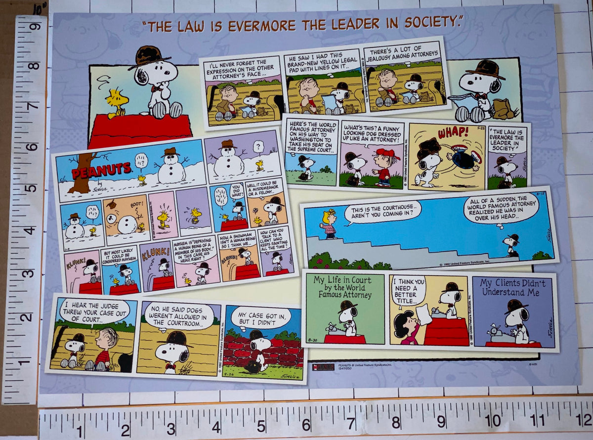 1 SNOOPY AS ATTORNEY CHARLIE BROWN LUCY PEANUTS WILLABEE & WARD PATCH ...