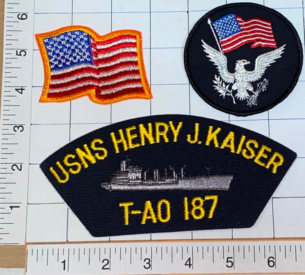 3 USNS HENRY J, KAISER T-AO=187 REPLENISHMENT TANKER US NAVY CREST PAT ...
