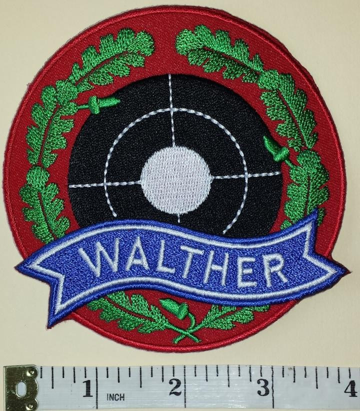 1 WALTHER GUNS HUNTING & SPORTING FIREGUNS AIRGUNS CREST EMBLEM PATCH ...